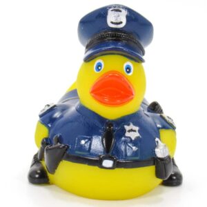 police officer cop rubber duck bath toy | weighted, safe, floating | first responder | 100's of styles to chose | collect them all | 3.5 x 3.5 x 3.5