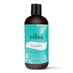 cibu detox + clarify shampoo 30007 cleanses & gently removes product build up, chlorine, hard water minerals | for all hair types & color treated | revitalize hair and scalp | refreshing scent 11.83oz