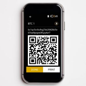 iCoin Wallet & Printer - Cold Storage Digital Crypto Hardware with 3in Color LCD Touchscreen, Secure Messaging and Digital Wallet for NFT, Crypto Currency and Tokens, All-in-one with Secure Printer