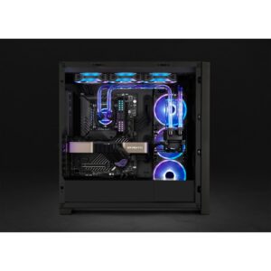 Corsair Hydro X Series iCUE XH305i RGB PRO Custom Cooling Kit (Hardline CPU Cooling Loop, CPU Water Block, D5 Pump/Reservoir Combo, Radiator, 3x RGB Fans, iCUE Software Control) Black