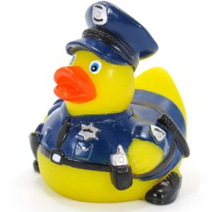 Police Officer Cop Rubber Duck Bath Toy | Weighted, Safe, Floating | First Responder | 100's of Styles to Chose | Collect Them All | 3.5 x 3.5 x 3.5