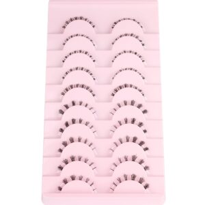 Natural Bottom Lashes Strip Eyelashes 2 Styles Lower Fake Eyelashes 10 Pairs by Yawamica