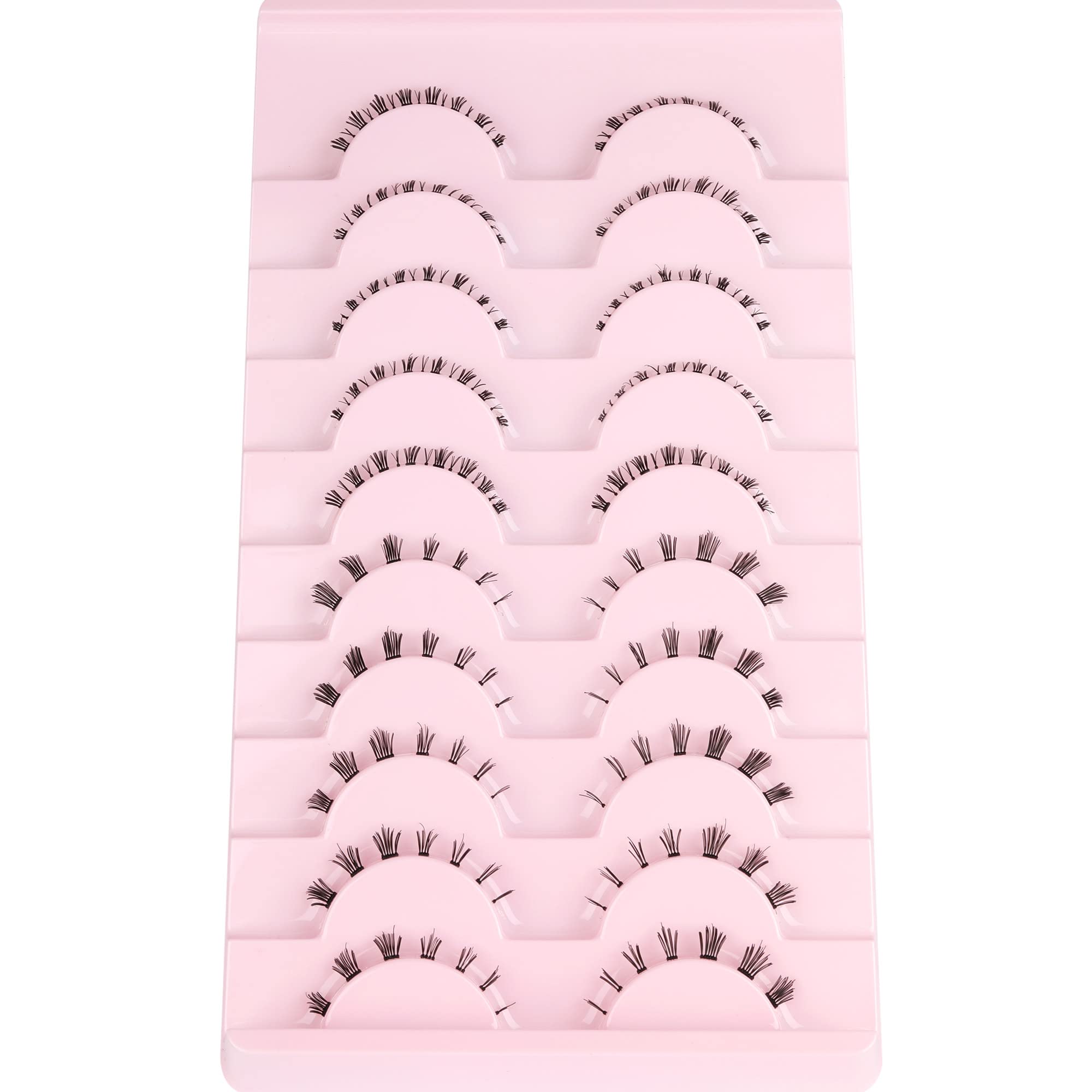 Natural Bottom Lashes Strip Eyelashes 2 Styles Lower Fake Eyelashes 10 Pairs by Yawamica