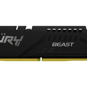 Kingston Technology Fury Beast Black 64GB 4800MT/s DDR5 CL38 XMP 3.0 Ready Computer Memory (Kit of 2) KF548C38BBK2-64