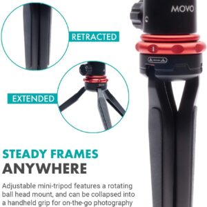 Movo iVlog1 Vlogging Kit for iPhone with Fullsize Tripod - Lightning Compatible Vlog Kit - Accessories: Shotgun Mic, Tripods, LED Light, Wide-Angle Lens for YouTube Starter Kit or iPhone Vlogging Kit