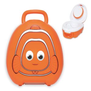 my carry potty - clownfish travel potty, award-winning portable toddler toilet seat for kids to take everywhere