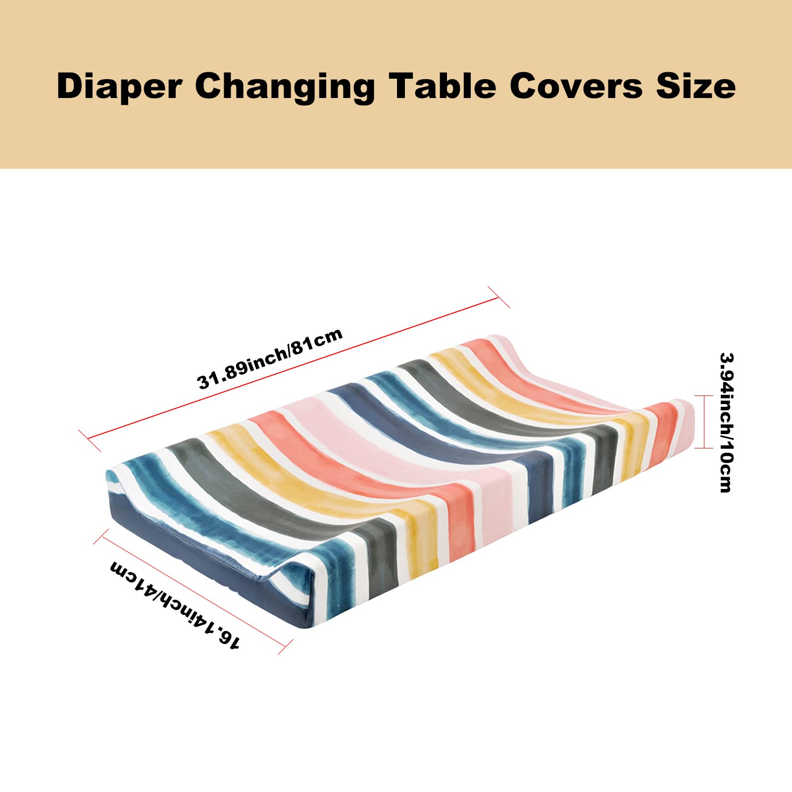 Changing Pad Covers,Soft and Light Elasticity Baby Cradle Mattress, Diaper Change Table Pad Covers for Baby Girls and Boys,2 Pack.