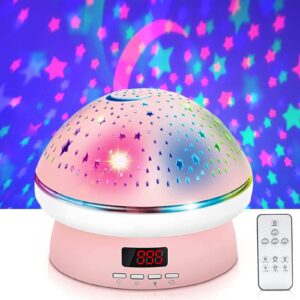 night light for kids, star night light projector for baby kids, ocean world projector toys for kids toddlers, 360° rotating star night lights for kids children boys girls gifts bedroom party (black)