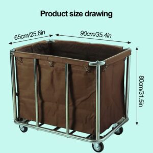 XIJIXILI Laundry Cart with Wheels Industrial 12 Bushel (400l) Collapsible Laundry Hamper Commercial Large Heavy Duty Rolling Laundry Basket Waterproof Laundry Trucks for Home Organizer Storage