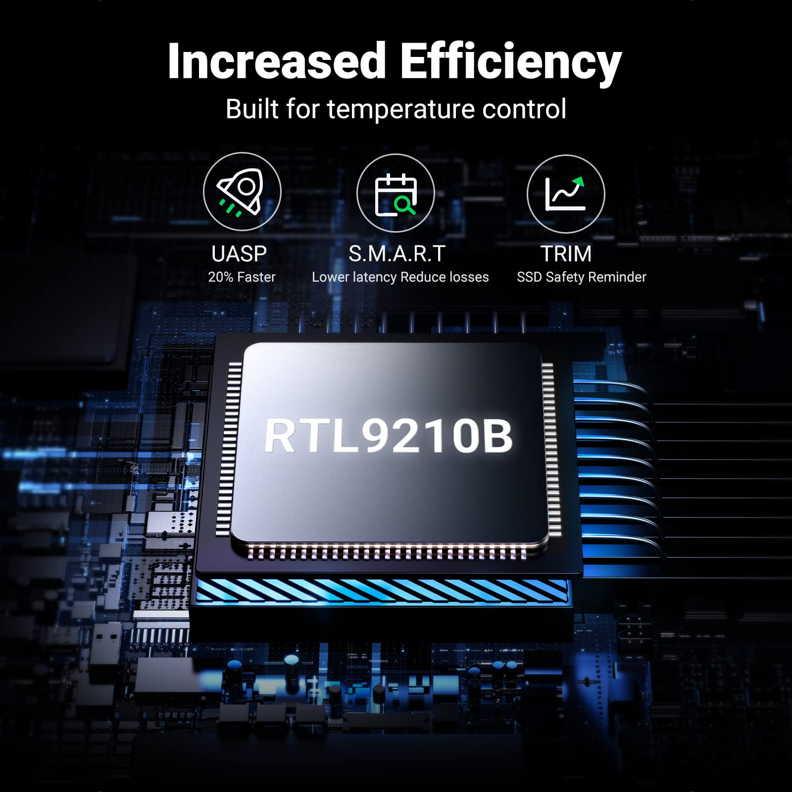 UGREEN M.2 NVMe SATA SSD Enclosure Aluminum 10Gbps USB C External Portable NVMe M.2 Enclosure USB 3.2 Gen2 Support UASP Trim for M/B+M Key NVMe and SATA SSD in Size of 2230/2242/2260/2280