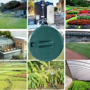 10 inch Valve Box Cover Lid Green Sprinkler Valve Box Lid Replacement for Sprinkler System Irrigation Circular Valve Box Lid