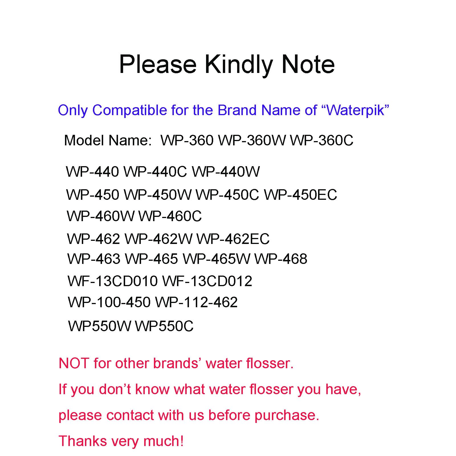 Charger Replacement for Waterpik Water Flosser WP360 WP462 WP450 Power Cord Wall Adapter, 5 FT Cable (Pls Check Model Before Buying)