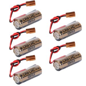 baobute 5pcs 2600mah cr8.lhc 17450 battery for fuji battery memory backup power source water meters battery with brown plug