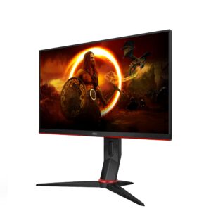 AOC Gaming 24G2SPU - 24 Inch FHD Gaming Monitor, 165Hz, IPS, 1ms MPRT, Height Adjust, Speakers, freesync Premium, USB HUB (1920 x 1080 @ 165Hz, 250 cd/m², HDMI 1.4 / DP 1.2 / USB 3.2), Black