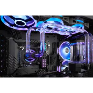 Corsair Hydro X Series iCUE XH305i RGB PRO Custom Cooling Kit (Hardline CPU Cooling Loop, CPU Water Block, D5 Pump/Reservoir Combo, Radiator, 3x RGB Fans, iCUE Software Control) Black