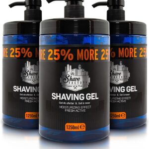 The Shave Factory - Shaving Gel | Non-Irritating | Precise shave on face and body | Shaving gel for men | Moisturizes the skin | 1250ml (42.25fl oz.) (Sapphire Blue)