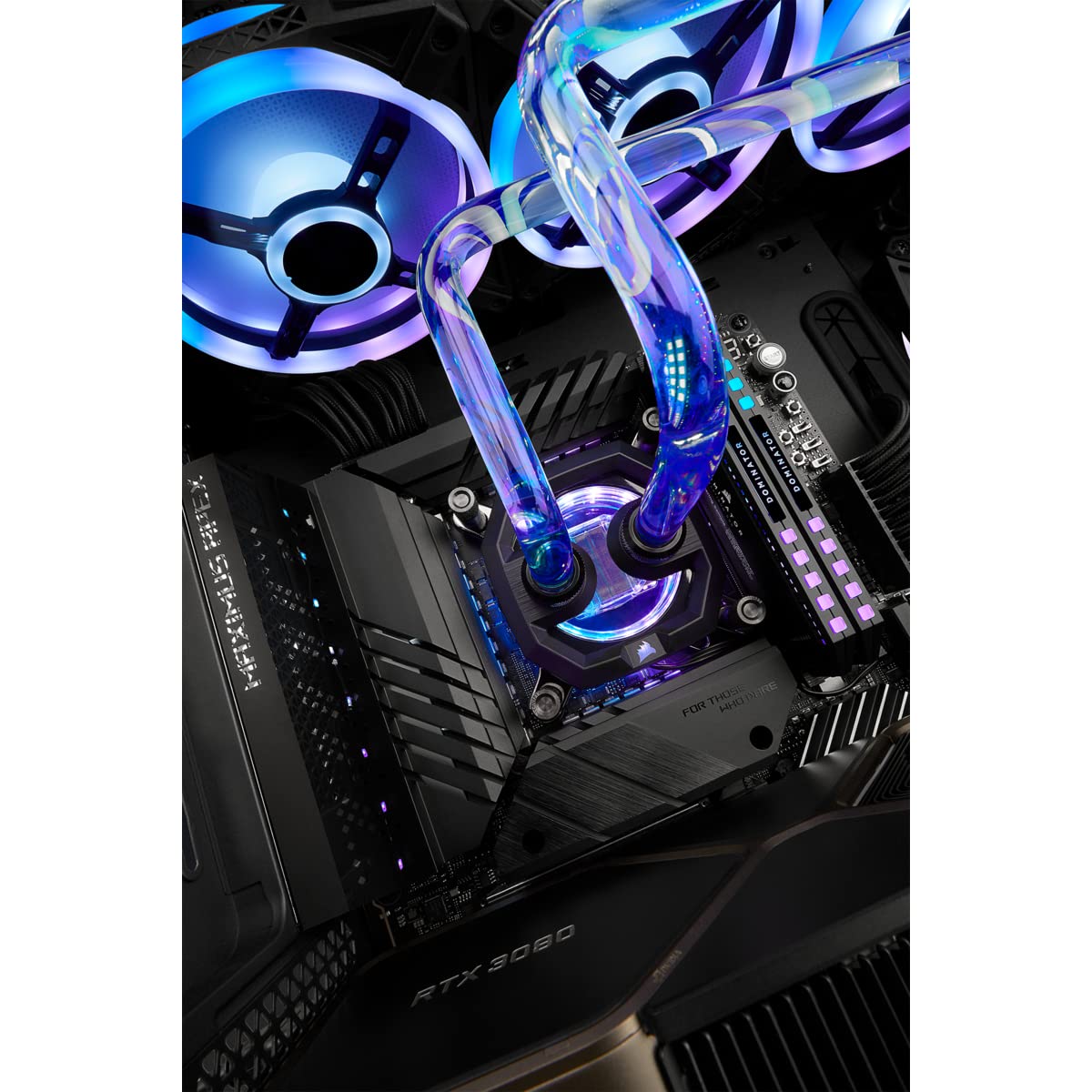 Corsair Hydro X Series iCUE XH305i RGB PRO Custom Cooling Kit (Hardline CPU Cooling Loop, CPU Water Block, D5 Pump/Reservoir Combo, Radiator, 3x RGB Fans, iCUE Software Control) Black