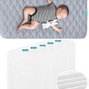 Waterproof Changing Diaper Pad Liners & Crib Mattress Protector Waterproof