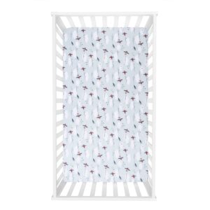 Sammy & Lou Adventure Awaits Air Traveler Breathable 3-Piece Baby Nursery Crib Bedding Set, Includes Quilt, Fitted Crib Sheet, and Crib Skirt