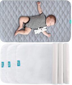 waterproof changing diaper pad liners & crib mattress protector waterproof