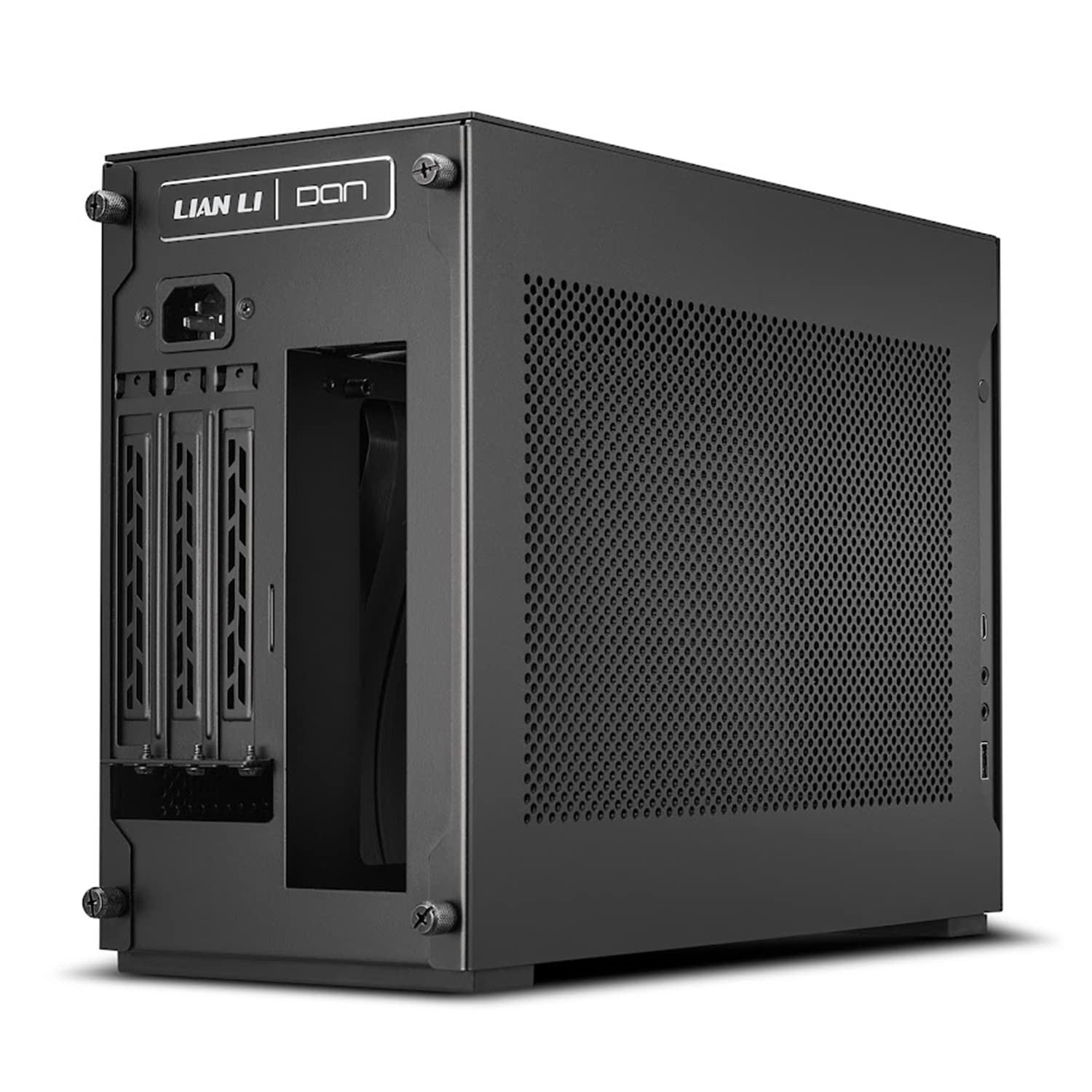 Lian Li A4-H2O Small Case - Mini ITX - Aluminum Exterior & SPCC Steel Interior - PCIe 4.0 - Easy AIO Installation - Supports SFX/SFX-L Power Supply (A4-H2O A4 BLACK)