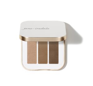 jane iredale purepressed eye shadow triple, triple cognac, 0.06 oz. powder