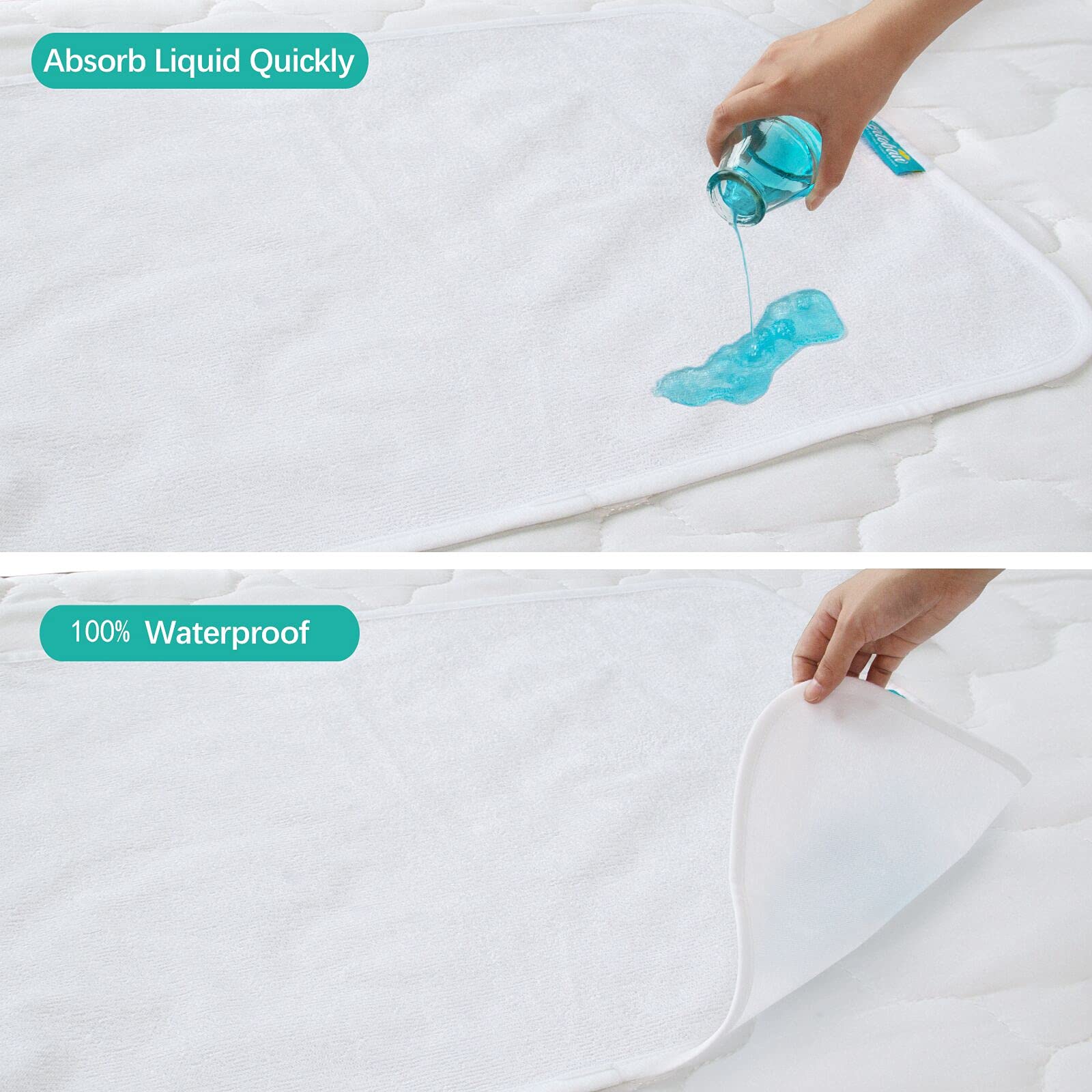 Waterproof Changing Diaper Pad Liners & Crib Mattress Protector Waterproof