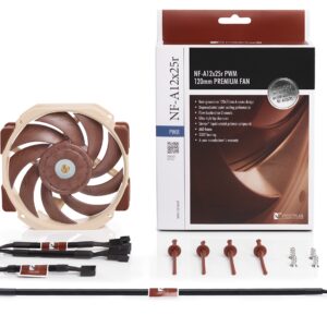 Noctua NF-A12x25r PWM, Round-Frame 120mm Fan, 4-Pin (Brown)