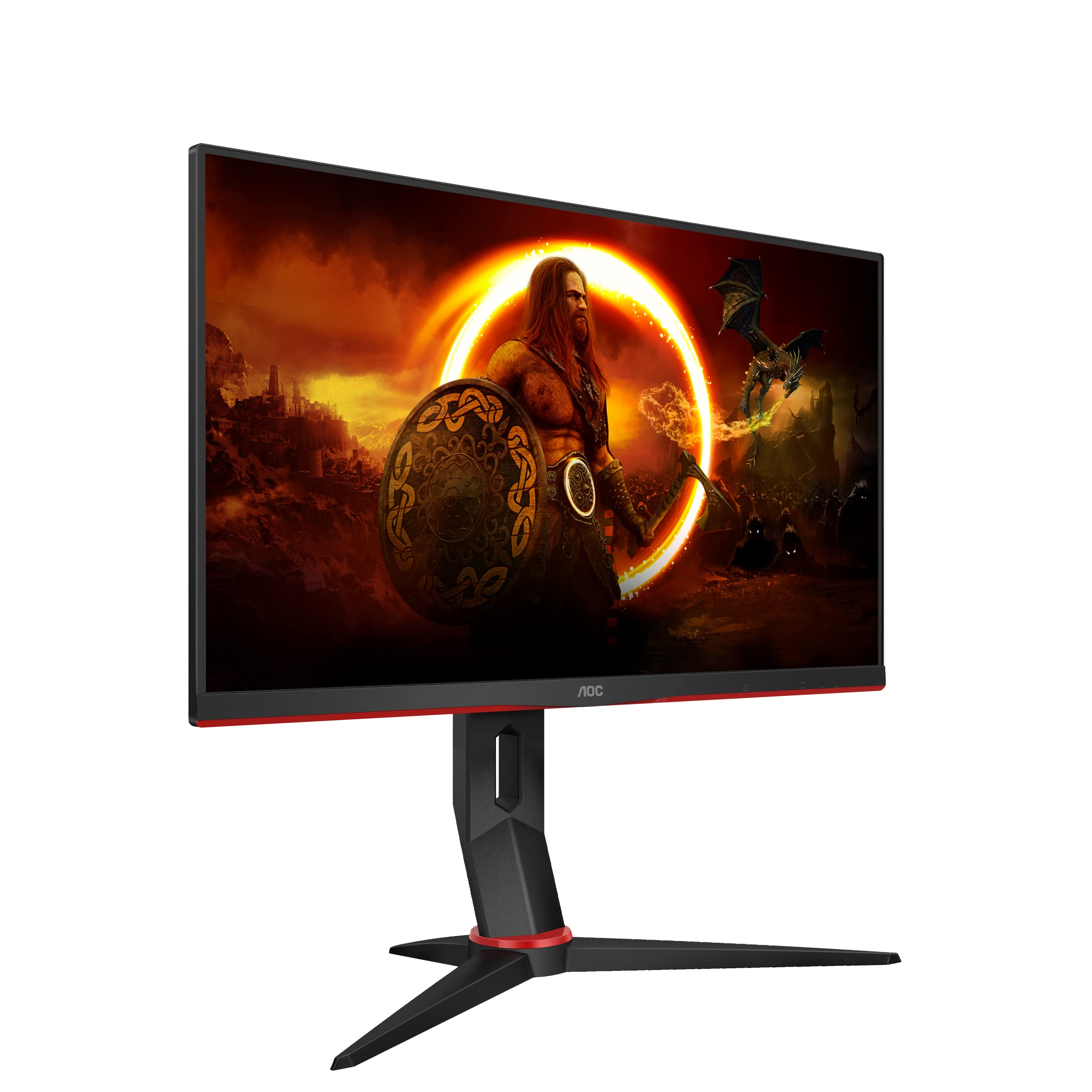 AOC Gaming 24G2SPU - 24 Inch FHD Gaming Monitor, 165Hz, IPS, 1ms MPRT, Height Adjust, Speakers, freesync Premium, USB HUB (1920 x 1080 @ 165Hz, 250 cd/m², HDMI 1.4 / DP 1.2 / USB 3.2), Black