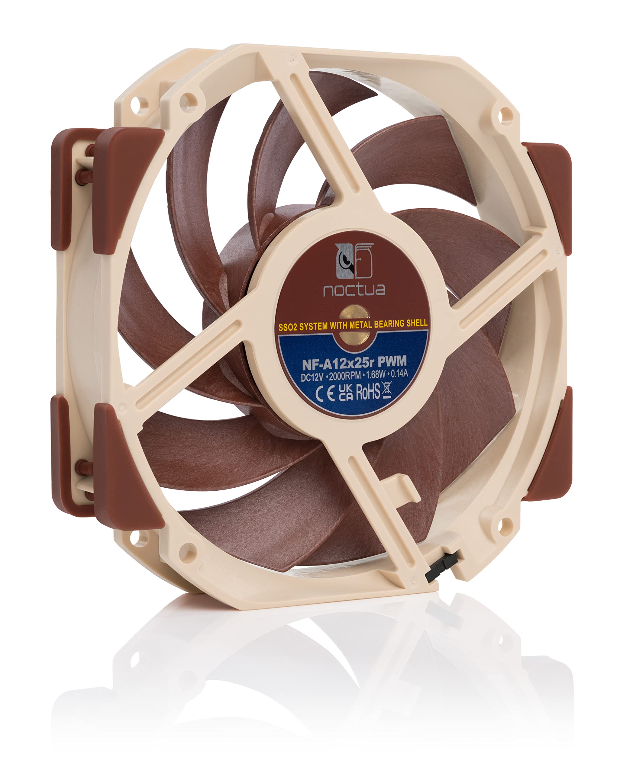 Noctua NF-A12x25r PWM, Round-Frame 120mm Fan, 4-Pin (Brown)