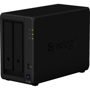 Synology DiskStation DS720+ NAS Server for Business with Celeron CPU, 6GB Memory, 1TB M.2 NVMe SSD, 4TB SSD Storage, DSM Operating System