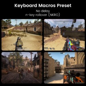 READYXIO One-Handed Macro Keyboard Programmable, 4 Key Macro Keypad Mechanical Gaming Keyboard Support NKRO, Hotkeys, Floating Window and Macro for OS,Windows,Vista