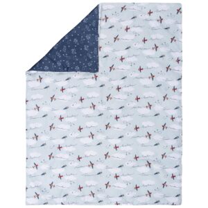 Sammy & Lou Adventure Awaits Air Traveler Breathable 3-Piece Baby Nursery Crib Bedding Set, Includes Quilt, Fitted Crib Sheet, and Crib Skirt