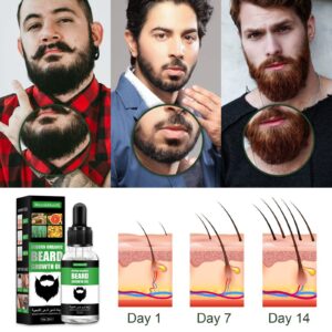 SINGOVE Natural Beard Growth Oil - Beard Oil for Men, Strengthens Beard/Mustache Growth - Beard Softners, Beard Oil to Make it Grow Fast, Mustache Oil for Men (white)