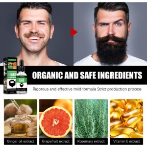 SINGOVE Natural Beard Growth Oil - Beard Oil for Men, Strengthens Beard/Mustache Growth - Beard Softners, Beard Oil to Make it Grow Fast, Mustache Oil for Men (white)