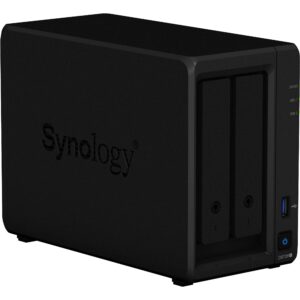 Synology DiskStation DS720+ NAS Server for Business with Celeron CPU, 6GB Memory, 1TB M.2 NVMe SSD, 4TB SSD Storage, DSM Operating System