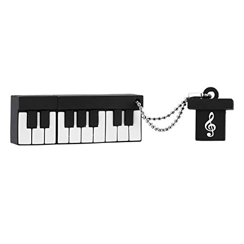 USB Flash Drives , 32GB / 64GB Silicone Waterproof USB 2.0 USB Memory Stick Pen Drive U Disk Jump Drive Data Storage Pendrive Thumb Drives (64GB, Cute Piano)