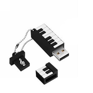 USB Flash Drives , 32GB / 64GB Silicone Waterproof USB 2.0 USB Memory Stick Pen Drive U Disk Jump Drive Data Storage Pendrive Thumb Drives (64GB, Cute Piano)