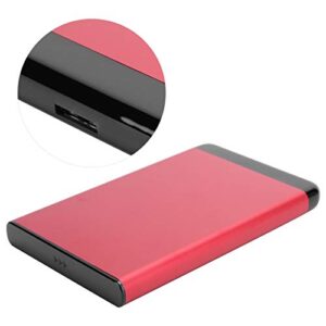 Garsentx Portable External Hard Drive Box 8TB SSD/HDD SATA Slim 2.5 Inches USB 3.0 Easy Installation for Windows (Red)