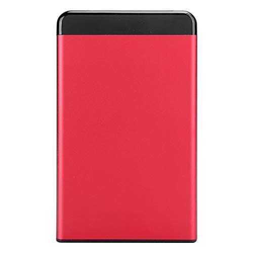 Garsentx Portable External Hard Drive Box 8TB SSD/HDD SATA Slim 2.5 Inches USB 3.0 Easy Installation for Windows (Red)