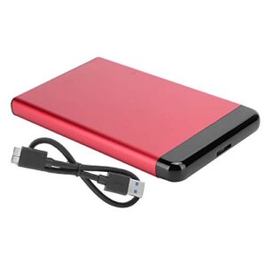 garsentx portable external hard drive box 8tb ssd/hdd sata slim 2.5 inches usb 3.0 easy installation for windows (red)