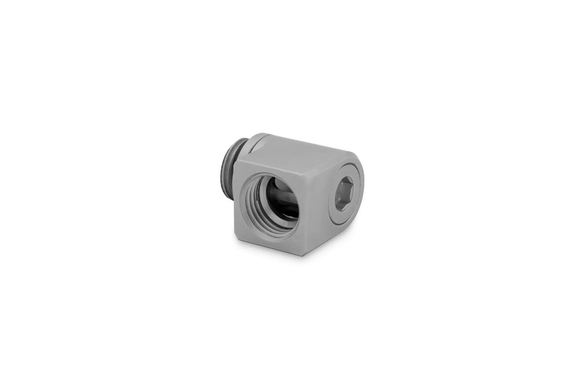 EKWB EK-Quantum Torque Micro Rotary 90 Degree Angled Fitting, Satin Titanium