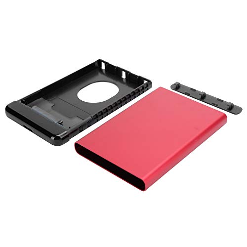 Garsentx Portable External Hard Drive Box 8TB SSD/HDD SATA Slim 2.5 Inches USB 3.0 Easy Installation for Windows (Red)