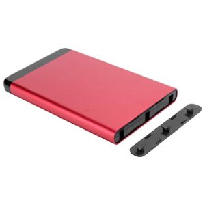 Garsentx Portable External Hard Drive Box 8TB SSD/HDD SATA Slim 2.5 Inches USB 3.0 Easy Installation for Windows (Red)