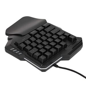 shanbor one handed keyboard, one handed gaming keyboard led backlit for dorm for home for game