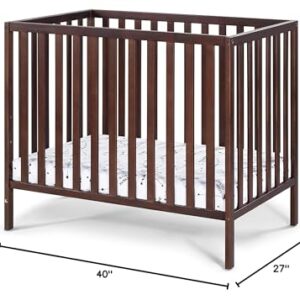 Suite Bebe Palmer 3-in-1 Mini Crib in Espresso - with Mattress Pad