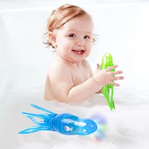 Diving Squid Pool Bath Toys for Kids,Electric Octopus Diving Fish,Torpedo Summer Toys, Swimming Training Pool Game for Learning to Swim,Squid Underwater Toys for Kids and Adults(8.3in,Blue)