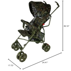 AmorosO Single Stroller - Baby Stroller with Four Wheels - Lightweight Stroller - Convertible Stroller with Extra Storage Space - Foldable Stroller with Sun Protection Hood Cover