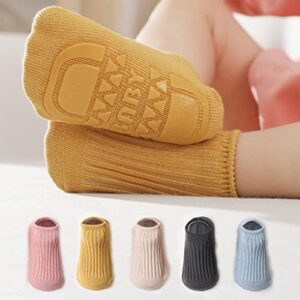 Adeimoo Baby Girls Toddler Non-Skid Socks Unisex Baby Toddler Floor Socks Newborn Infant Anti Slip Socks 8 Pairs 1-3T