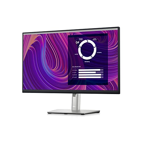 Dell P2423D Monitor - 23.80-inches QHD (2560 x 1440) 60Hz Display, sRGB 99%, 5ms Response Time, HDMI/DP/USB 3.2 Gen 1 Connectivity, Height/Tilt/Swivel/Pivot Adjustability, 16.7 Million Colors - Black